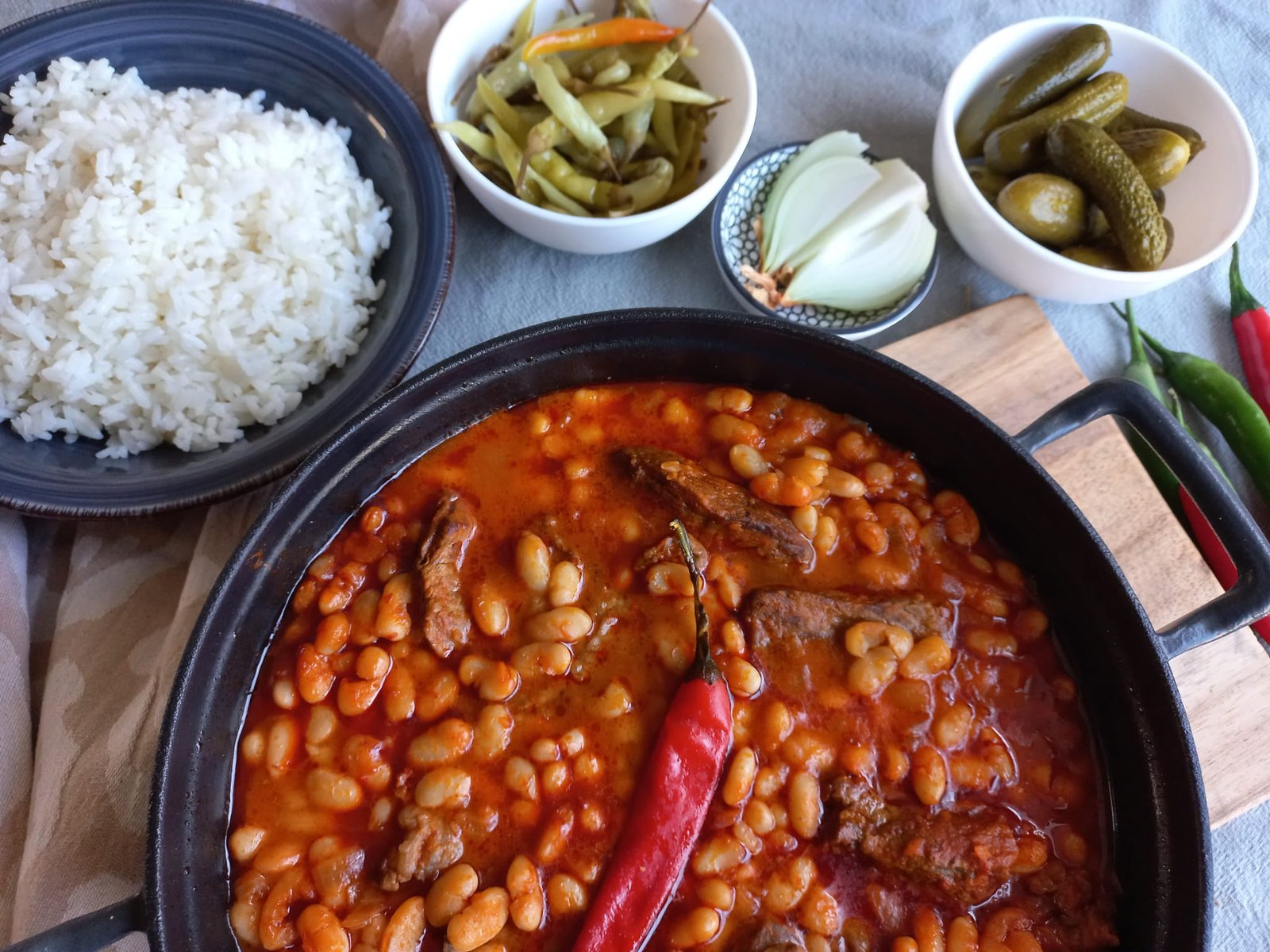 Turkse Bonenstoof met Vlees, Etli Kuru Fasulye - Lekker Turks Eten