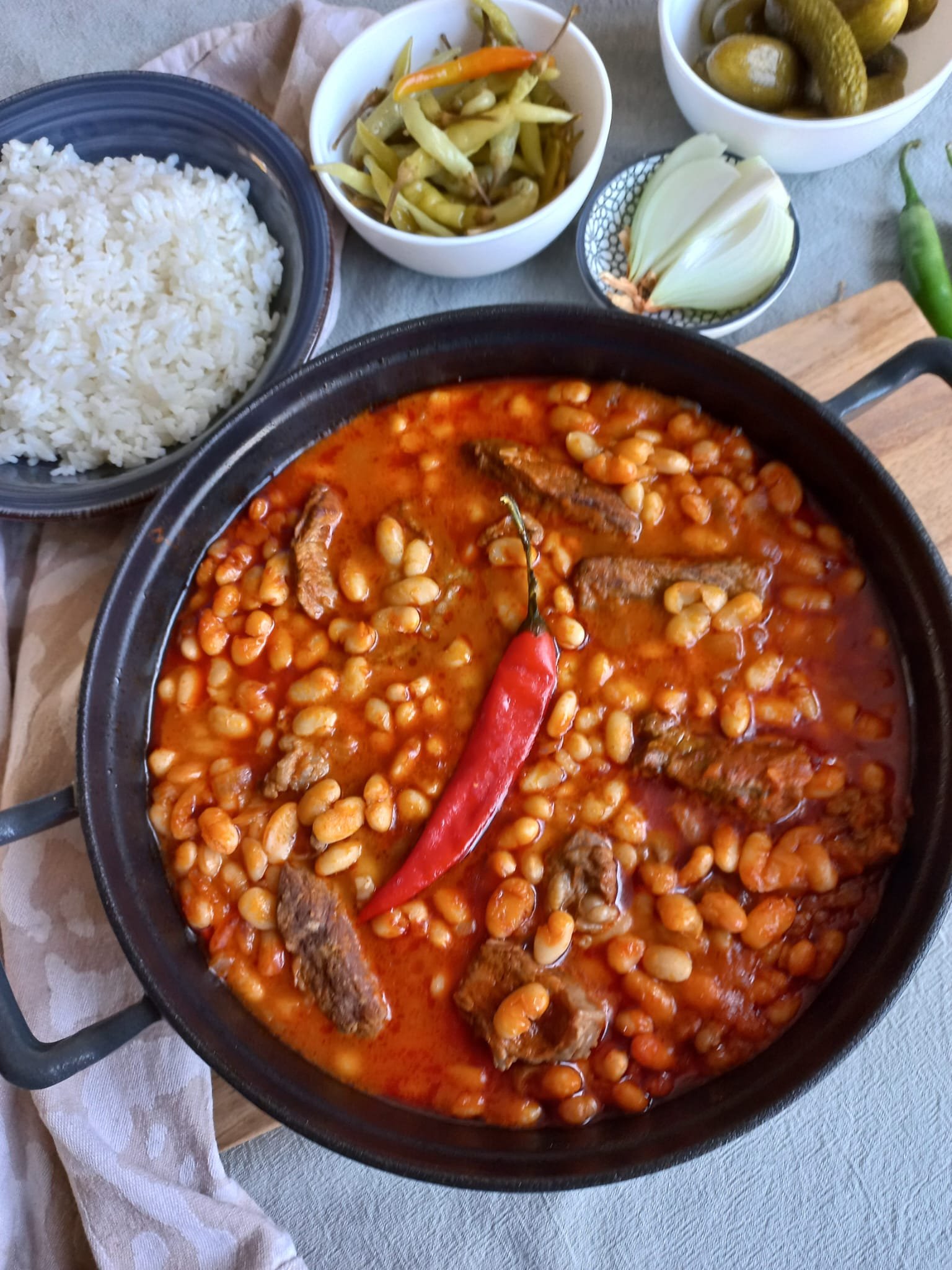 Turkse Bonenstoof met Vlees, Etli Kuru Fasulye - Lekker Turks Eten